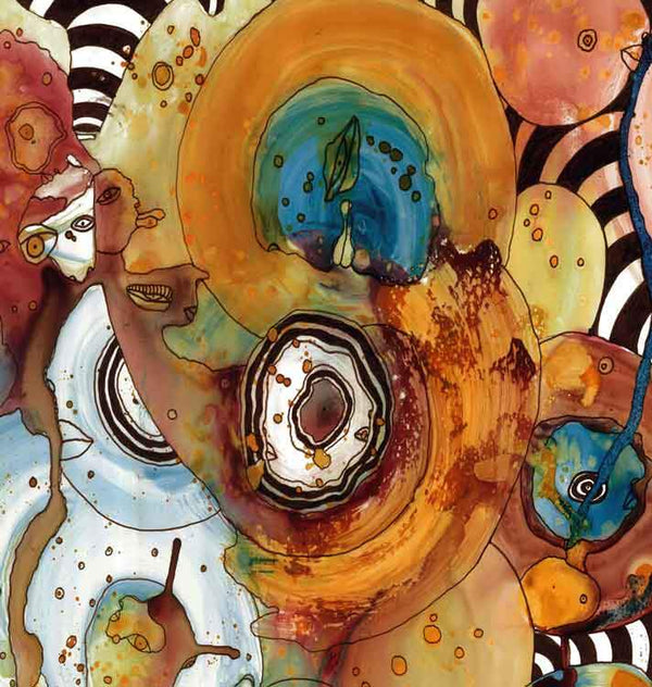 Wall Art Tapestry 'Energy Abstract' Original mixed media art by fine ...